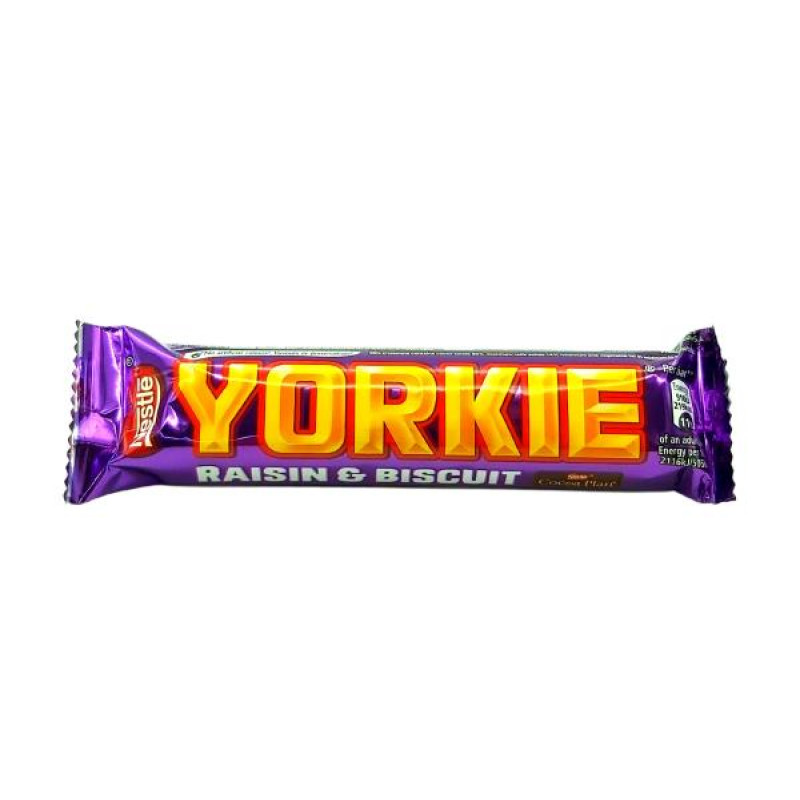 NESTLE YORKIE CHOCOLATE BAR RASIN & BISC 44gr - 7613034872593